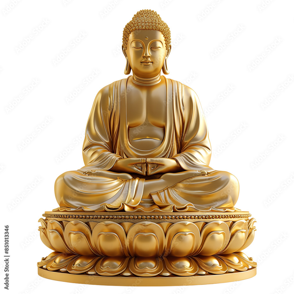Buddha Shakyamuni (Siddhartha Gautama) golden figurine, Indian god in ...