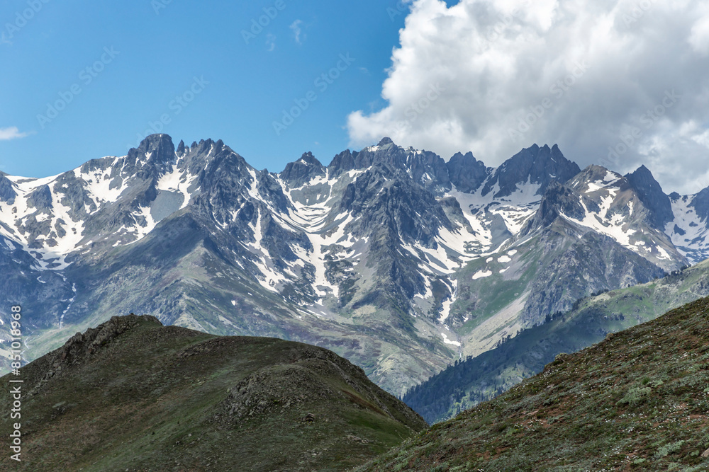Karçal Mountains separate Borçka and Şavşat districts from each other ...