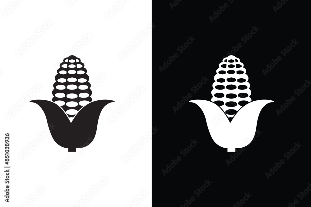 corn Icon vector sign isolated for graphic and web design. wheat oats ...