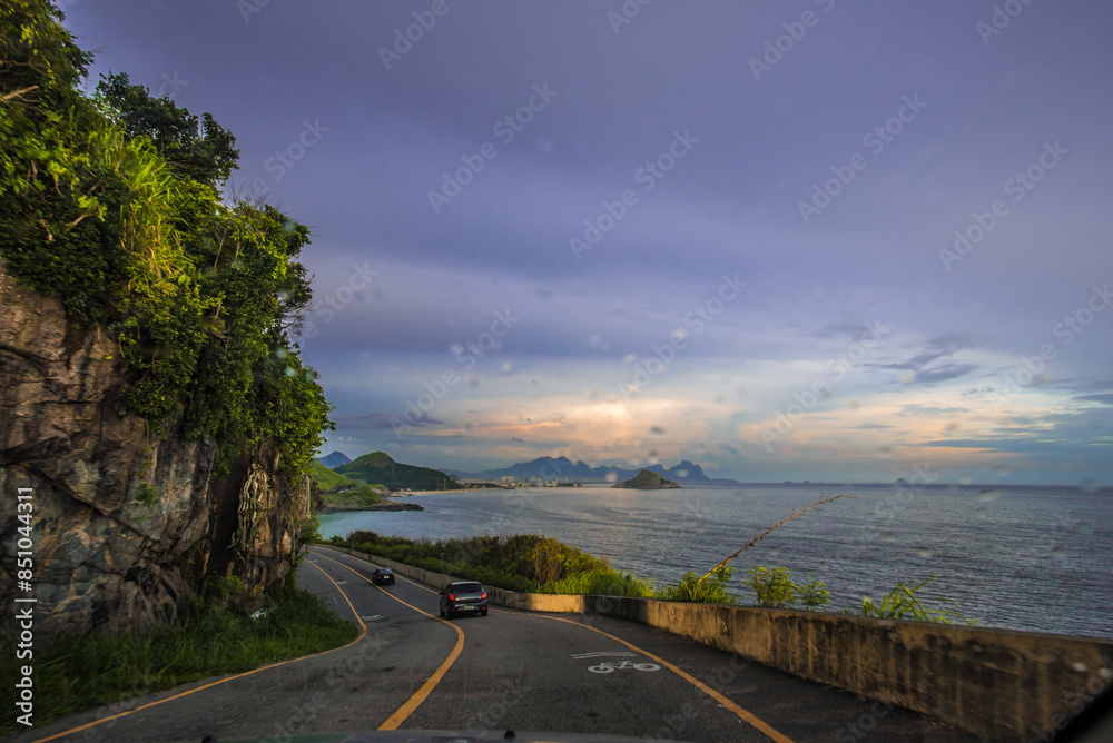 Scenic Drive along Rio de Janeiro's Coastal Road between Praia do ...