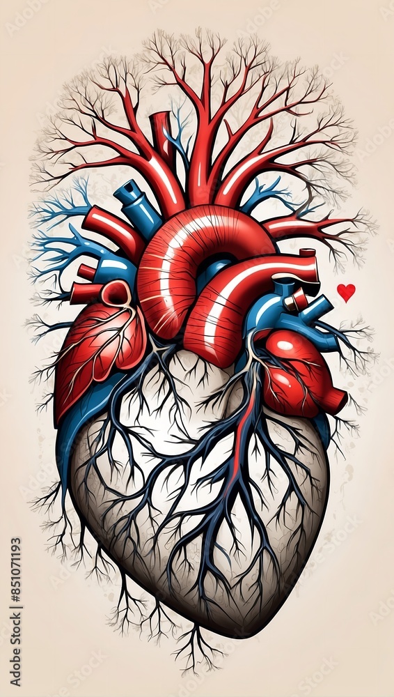 Human heart health concept as a symbol for growing a body organ and the ...