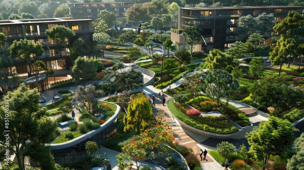 Innovative mixed-use development featuring terraced design, public ...