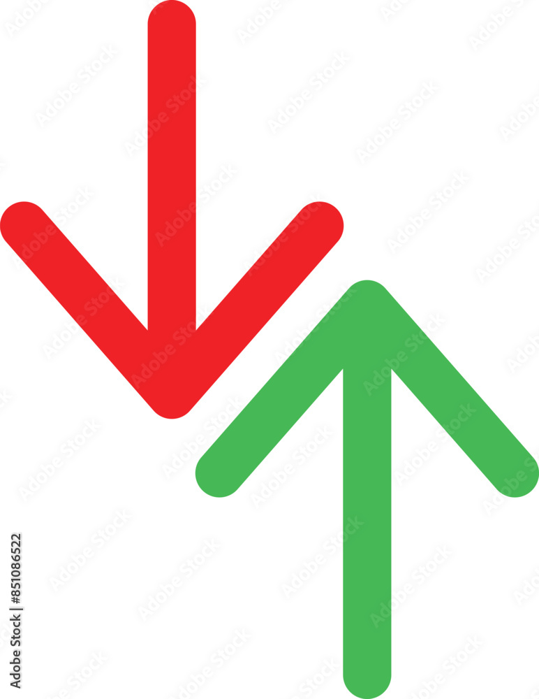 Swipe up arrow icon set. Up Down and left right Arrows sign on white ...