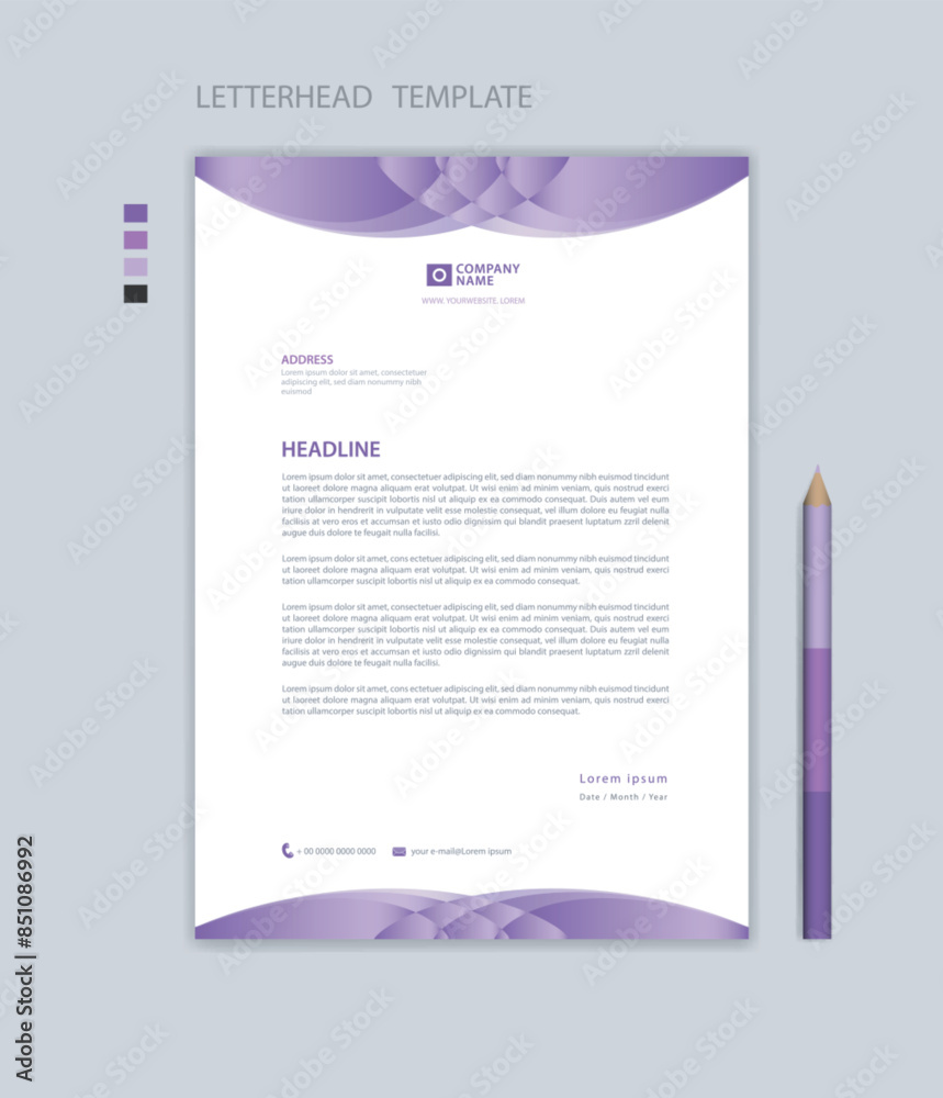 Letterhead template, company letterhead design, minimalist style ...