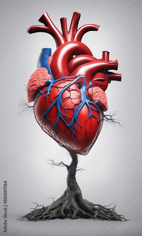 Human heart health concept as a symbol for growing a body organ and the ...