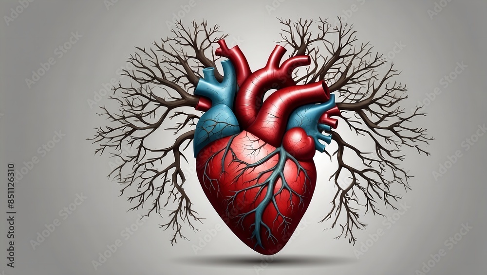 Human heart health concept as a symbol for growing a body organ and the ...