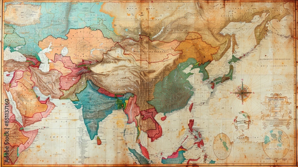 Old Maps with Modern Data Visualization: background combining antique ...