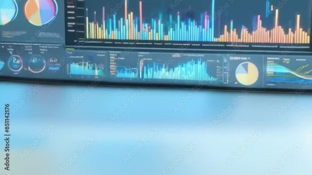 A zoomedin shot of a computer screen shows a dashboard display of ...