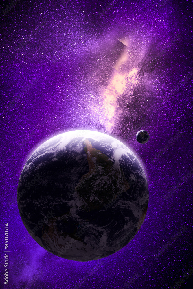 Beautiful outer space images 3d illustration, space wallpapers for ...