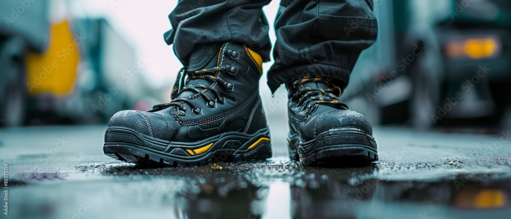 Boots designed for outdoor labor, ensuring comfort and safety while ...