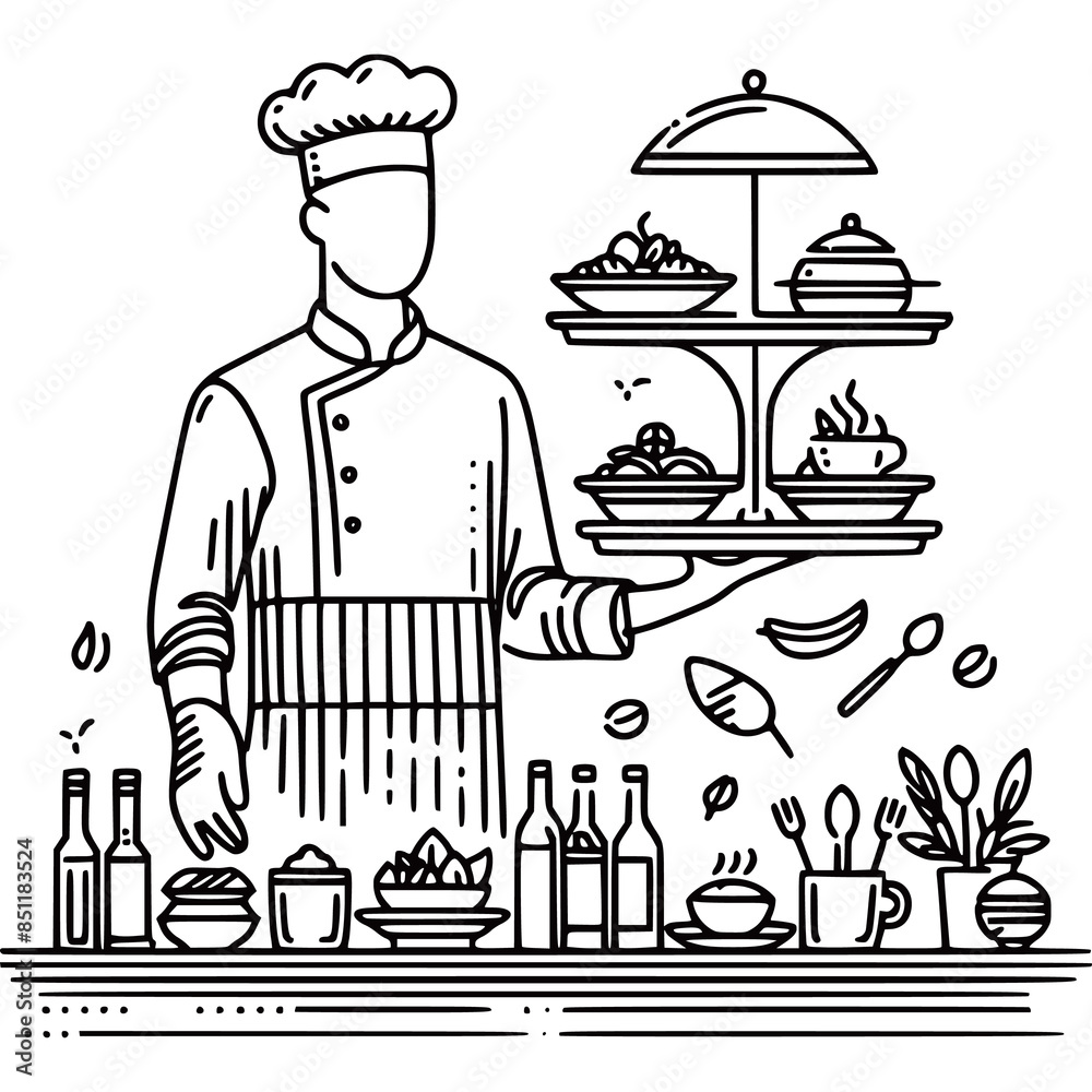 Restaurant Chef man logo icon symbol emblem food chef cooking big meal ...