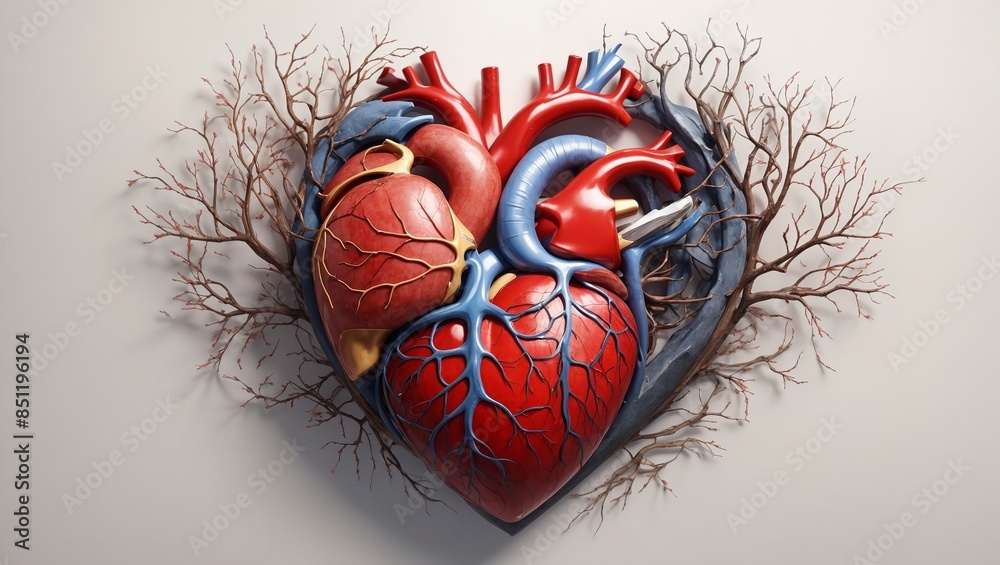 Human heart health concept as a symbol for growing a body organ and the ...