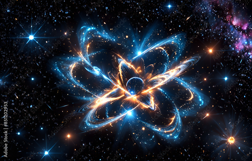 A hypothetical diagram of the universe's Milky Way, with stars ...