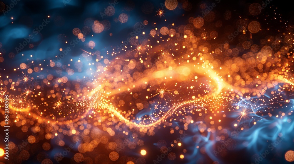 Dynamic capture of light trails created by sparklers, forming fluid ...