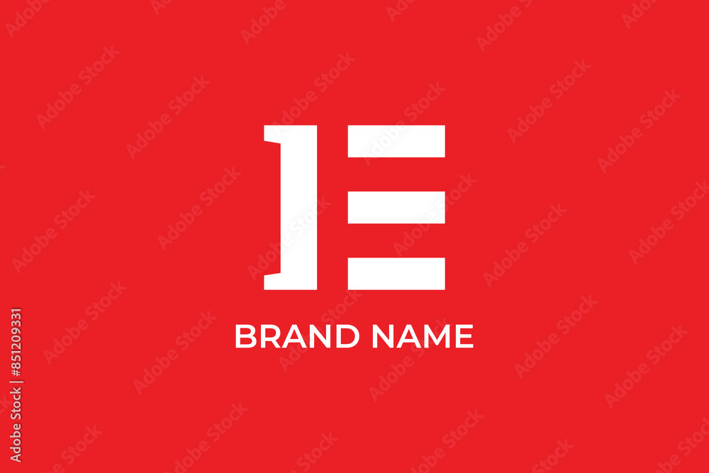 EI, IE, E, I abstract letters logo monoLetter E logo icon design ...