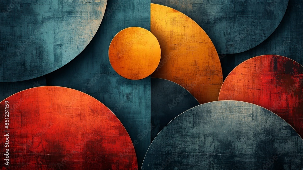 Geometric shapes repeat in harmonious patterns, creating a modern and ...