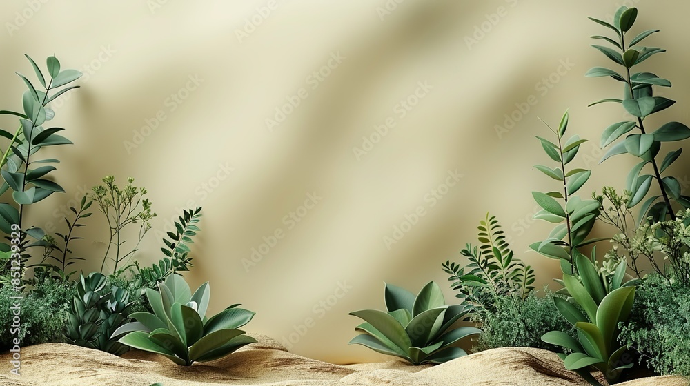 Subdued earth tones provide a natural and organic backdrop for product ...