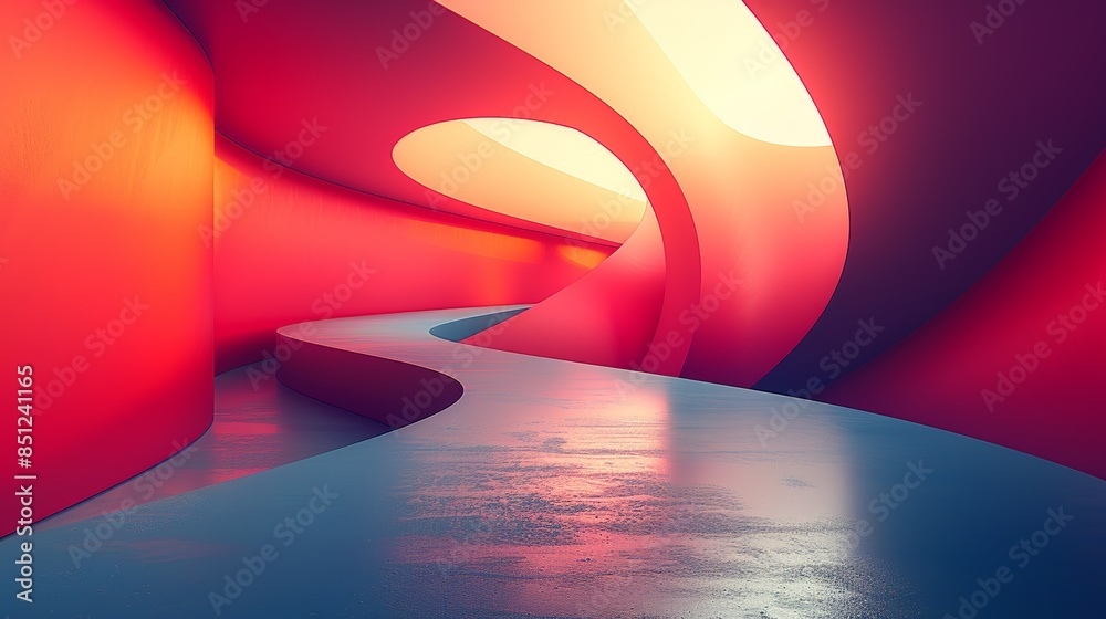 Abstract geometric shapes intersect and overlap, creating a dynamic visual experience. Abstract ...