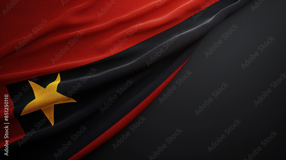Foto de Elegant Angola National Flag Waving Fabric Design Featuring ...