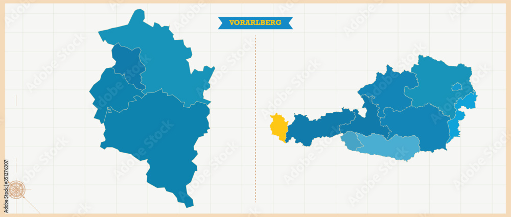 A Map highlighting Vorarlberg in the Austria Map, Vorarlberg and ...
