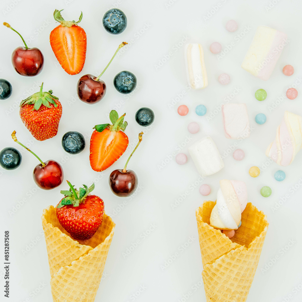 Ice Cream Extravaganza: Cones Overflowing with Melty Goodness - A ...