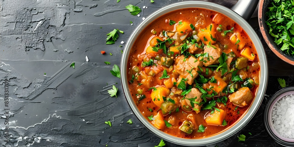 Traditional Argentine dish cazuela de locro a popular stew with local ...