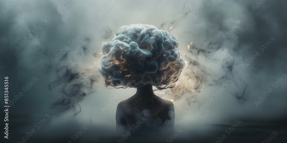 Depressed brain organ damage anxiety depression postpartum art in rough ...