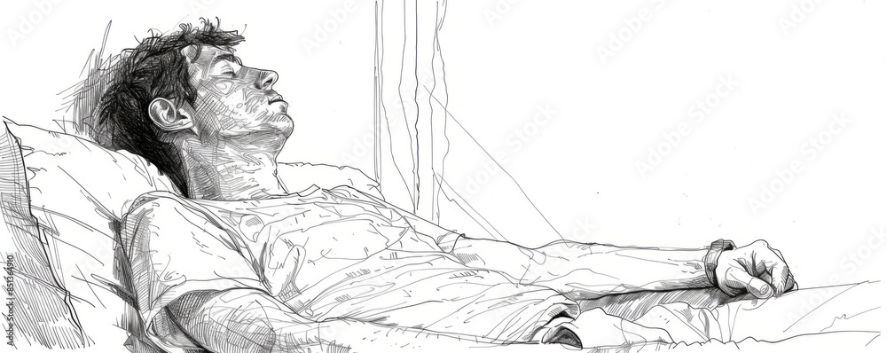 A line drawing that captures the essence of a subject with simple ...