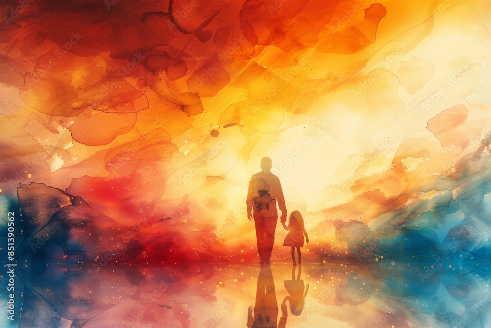 abstract background in colors and patterns for Father-Daughter Take a ...
