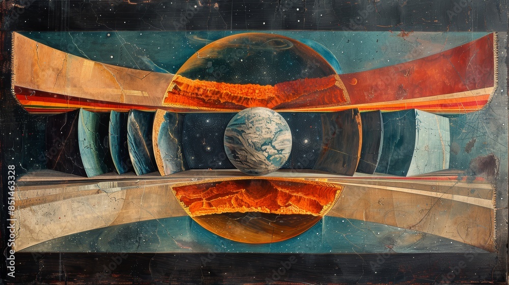 A detailed illustration of Earth's cross-section, showing its layers ...