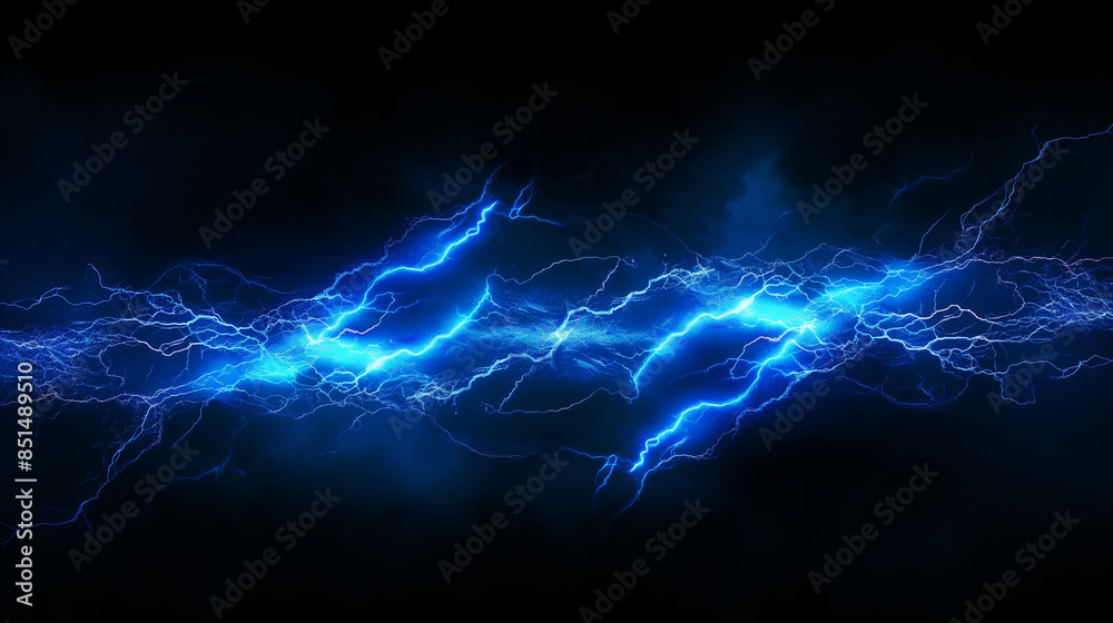 Blue lightning, blue lightning in sky, light effects, light, glowing ...