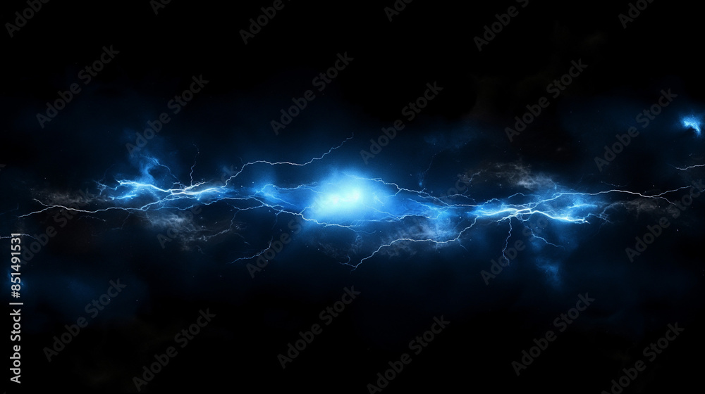 Blue lightning, blue lightning in sky, light, light effects, glowing ...