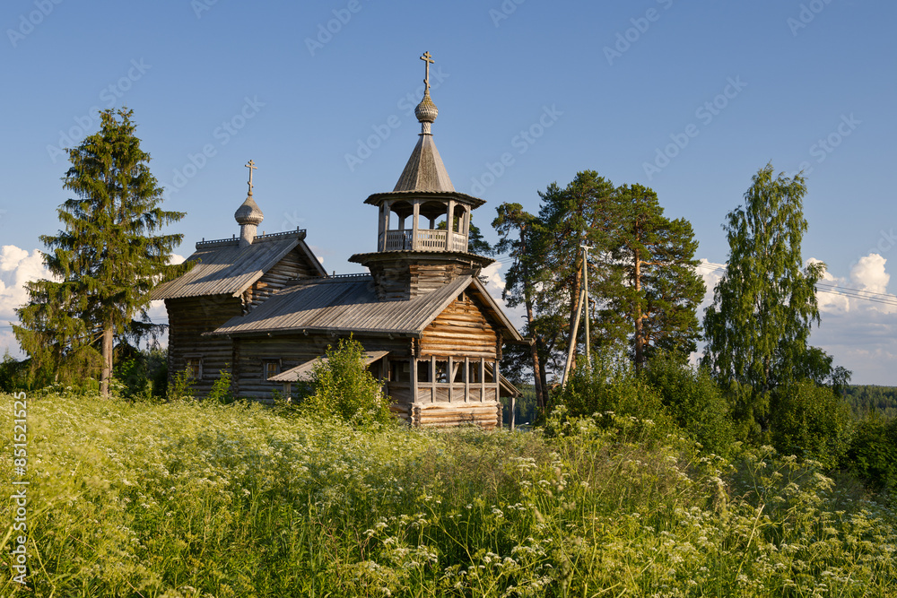 Chapel Of The Nativity Of The Virgin Mary Manga Village Republic Of Karelia Russia Wooden