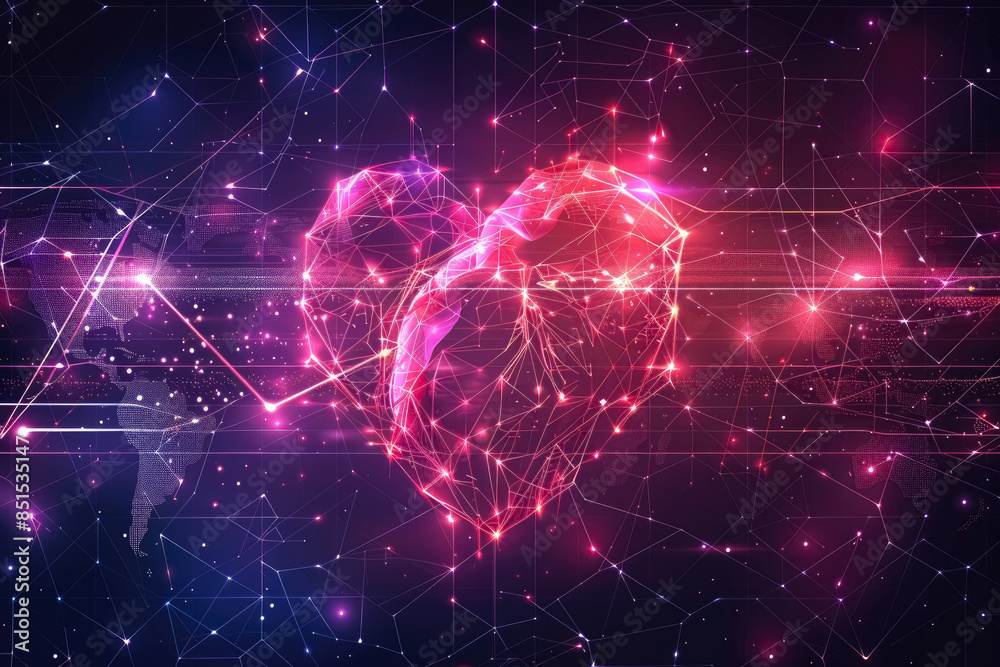 dynamic graphic depicting heart health. bright illustration of a ...