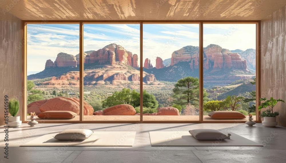 beautiful virtual background for yoga zen meditation room with serene ...