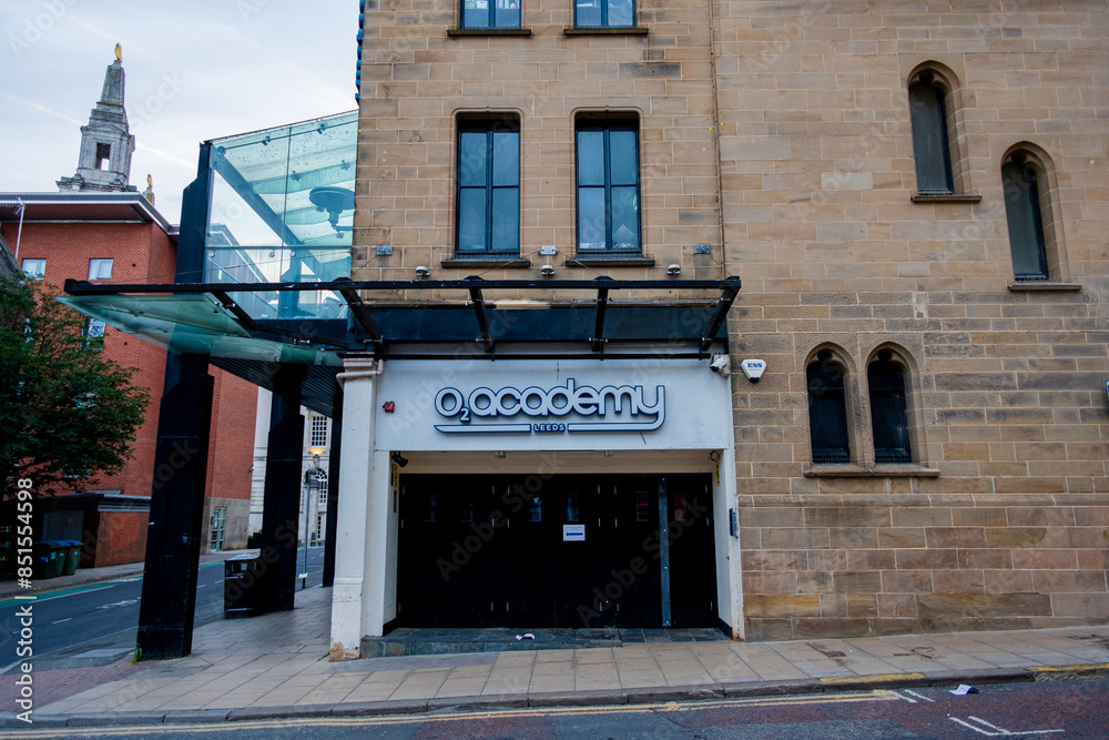 Leeds England: 2nd Jun 2024: A view of the exterior of Leeds O2 Academy ...