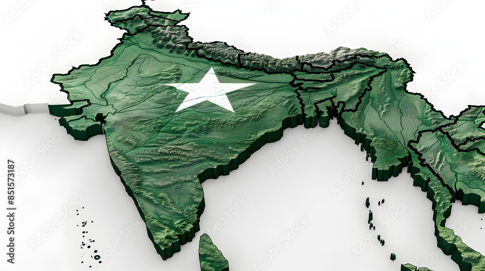 Stockfoto Pakistan map made with Pakistani flags, Pakistan map ...