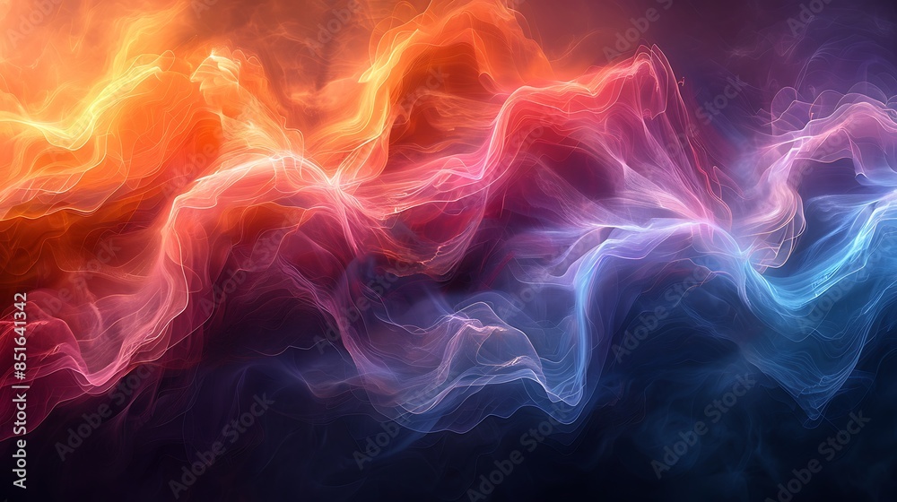 Parallelogram wave with a gradient color flow, vibrant colors, hd ...