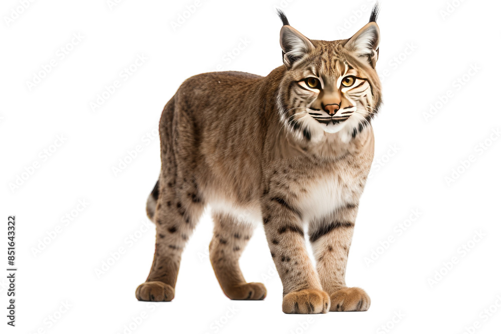 Agile Bobcat Silhouette isolated on transparent background PNG Format ...