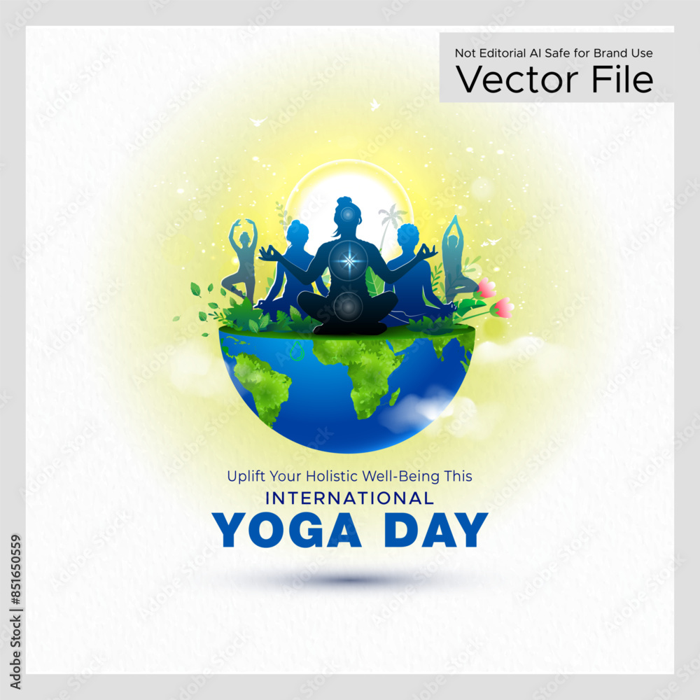 International Yoga Day creative concept background design. Stock Vector ...