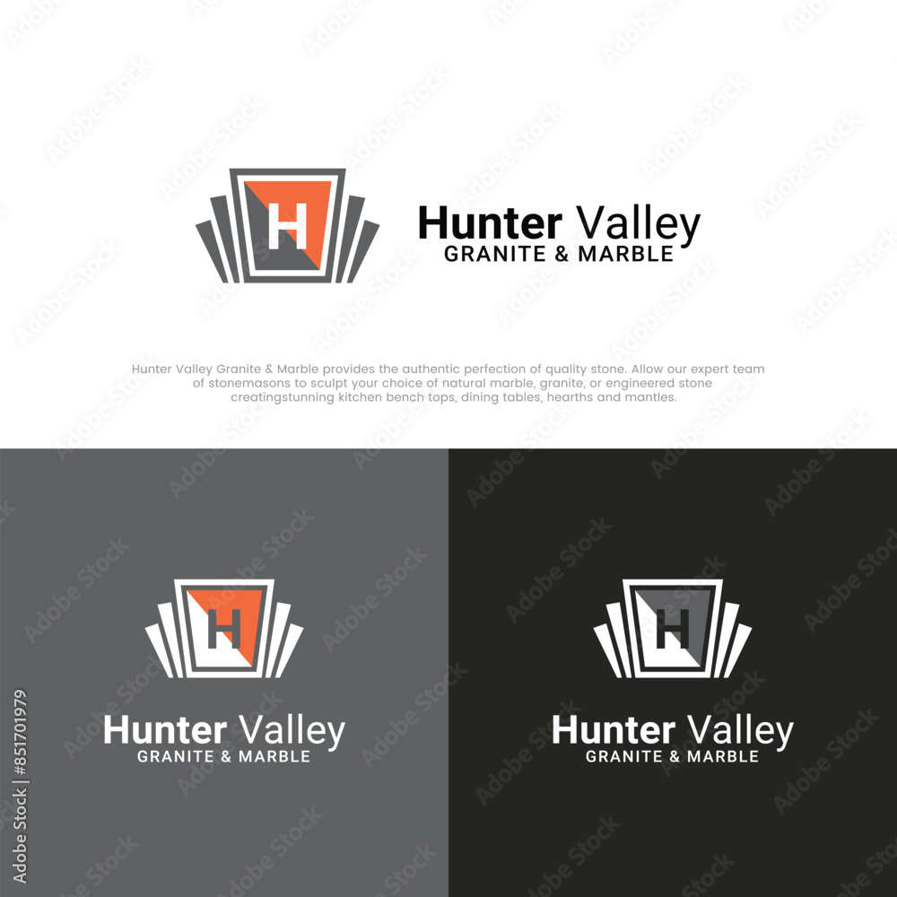 Hunter Valley logo Text based logo concept Negative spacing company ...