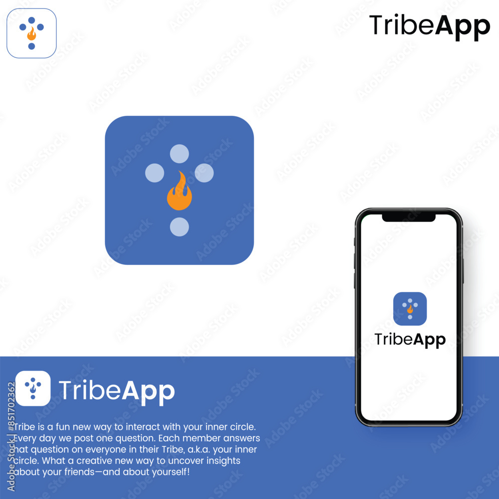 Tribe App logo. Minimal tribe logo. Fire concept T letter logo. App ...