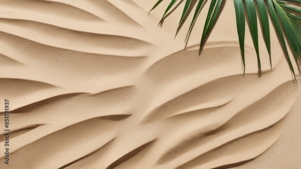 Wallpaper of palm tree shadows on the sand. Sand texture. Sandy beach ...