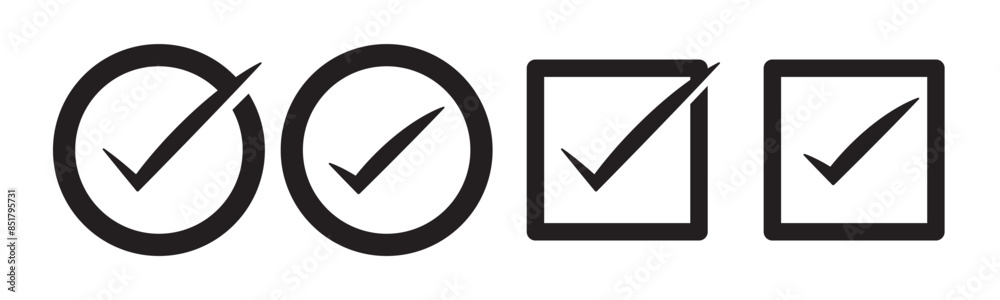 check box icon with correct, accept checkmark icons tick box checked ...
