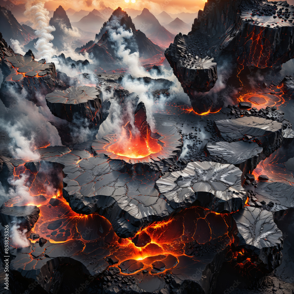 product display podium, Empty Obsidian Meteor Magma Table with smooth ...