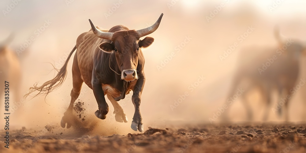 Bucking Bull Showdown at the Rodeo. Concept Rodeo Games, Mechanical ...