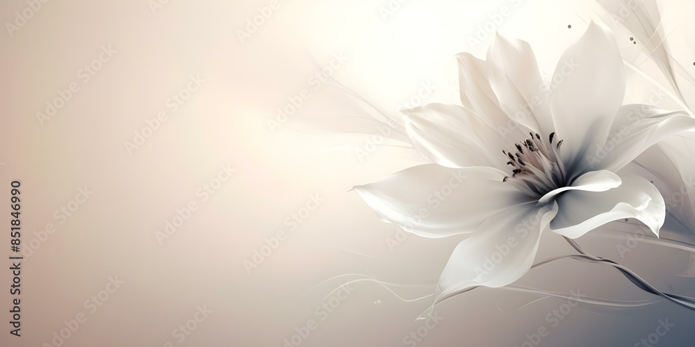 Elegant condolence card featuring a fantasy ink flower design for ...