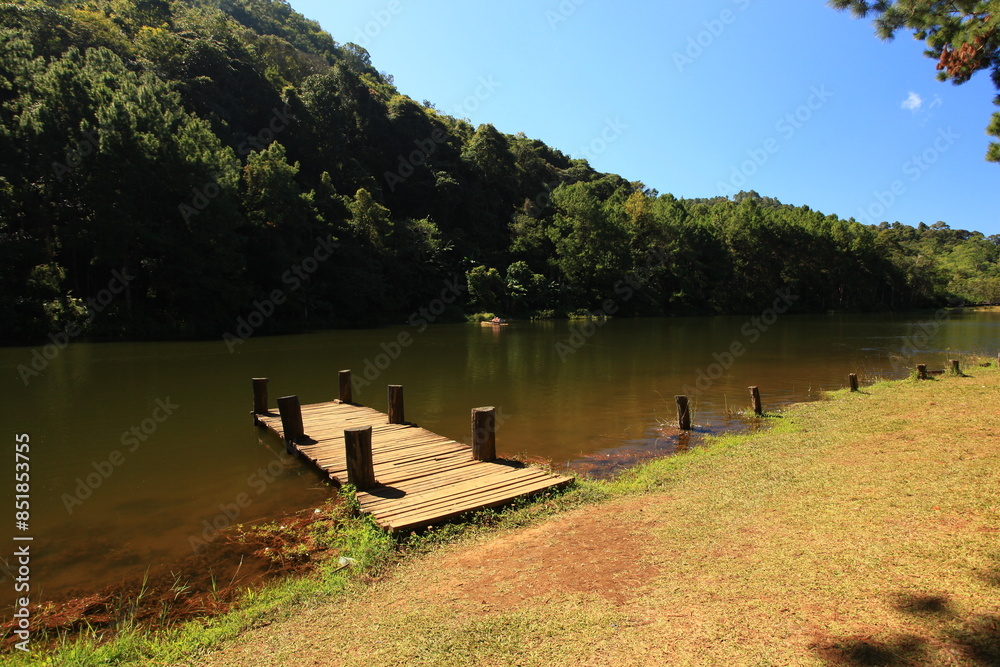 Public campsite at Huai Pang tong Reservoir at Pang Ung, Pang Tong ...