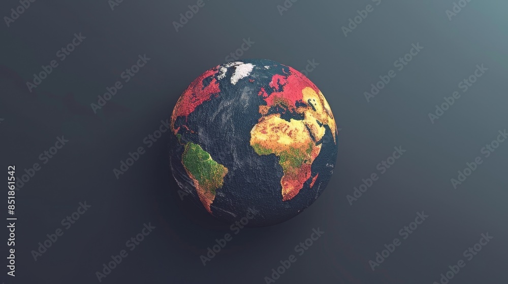 Rocket green Earth flat design side view global warming theme animation ...
