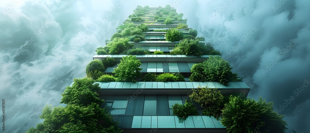 beautiful huge green building. modern architecture, architecture and ...